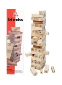Jenga 54 Pieces Wooden Blocks Big Size - BJM Store